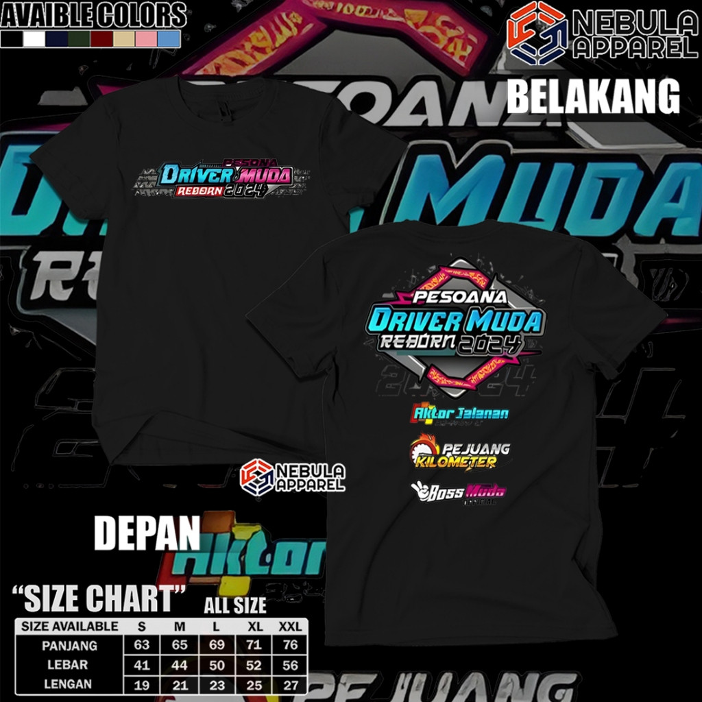 Jual TM Kaos Pesona Driver Muda Reborn New V3 / Baju Distro Driver muda ...
