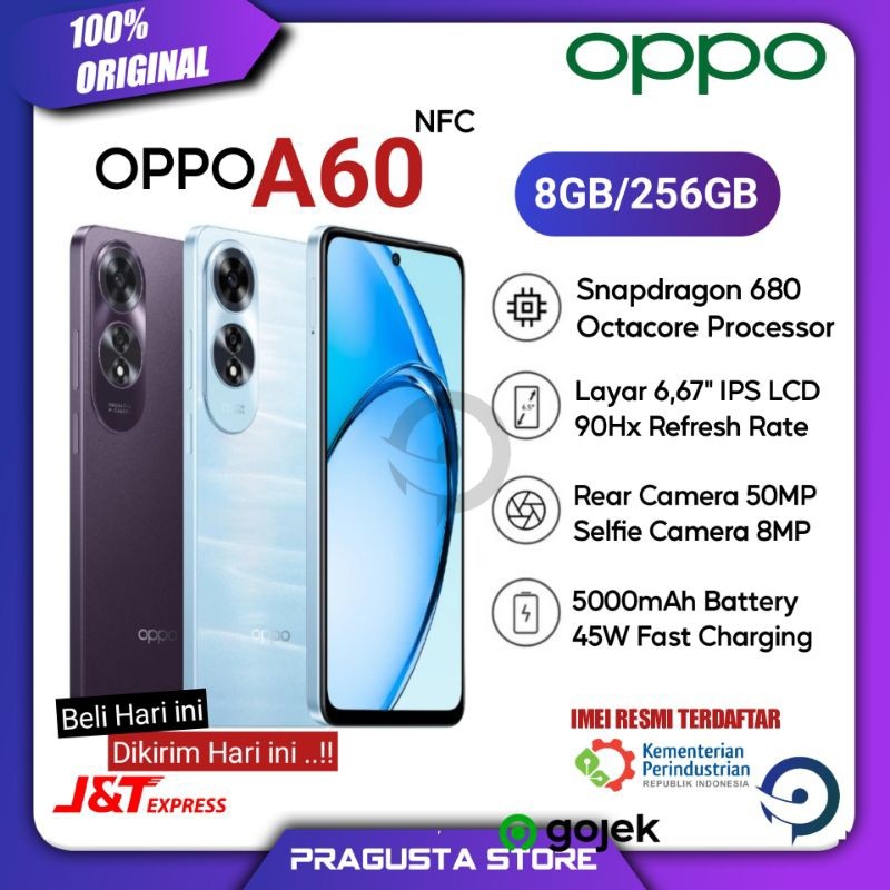 Jual OPPO A60 8/256 GB New 100% Original Garansi Resmi Oppo Indonesia | Shopee Indonesia