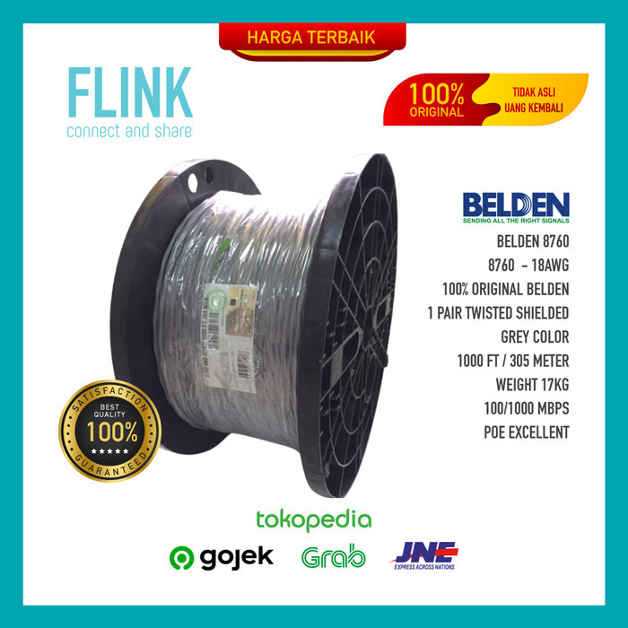 Jual GOSEND/GRAB - Belden 8760 1pair Twisted Shielded 18 AWG Original | Shopee Indonesia