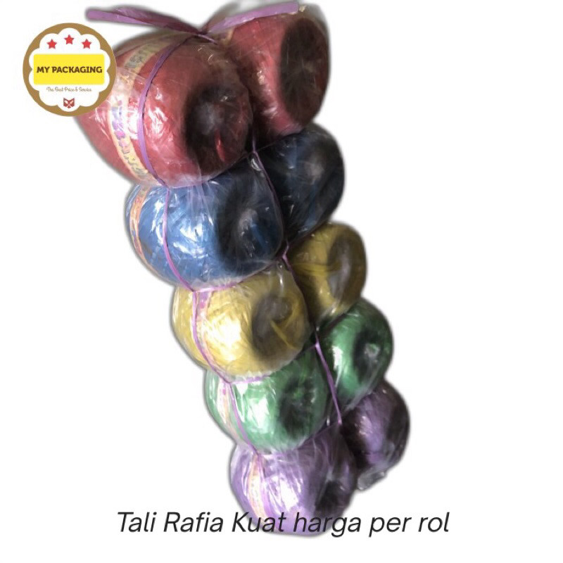 Jual 1 Rol Tali Rafia rapia untuk pengikat serbaguna 1 kg warna - store ...