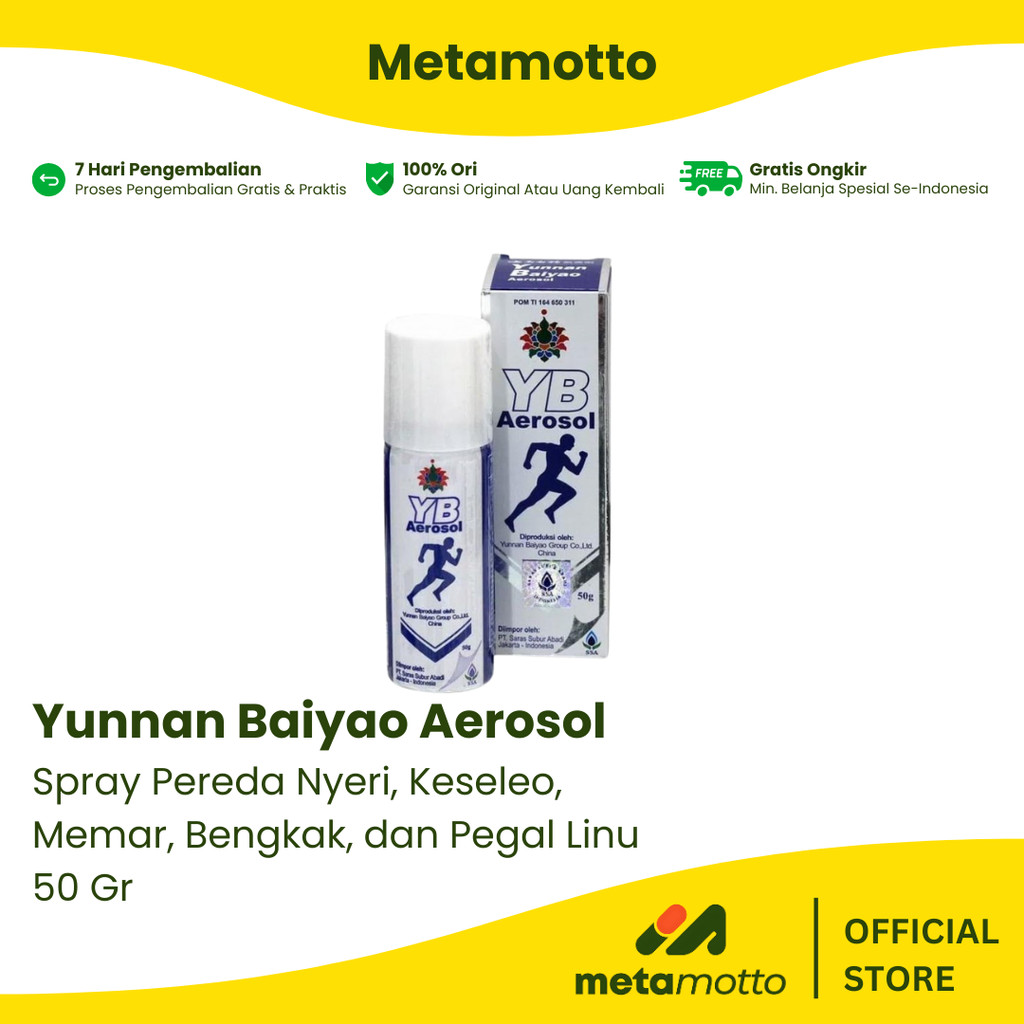 Jual Yunnan Baiyao Aerosol 50 gr - Spray Pereda Nyeri, Keseleo, Memar ...
