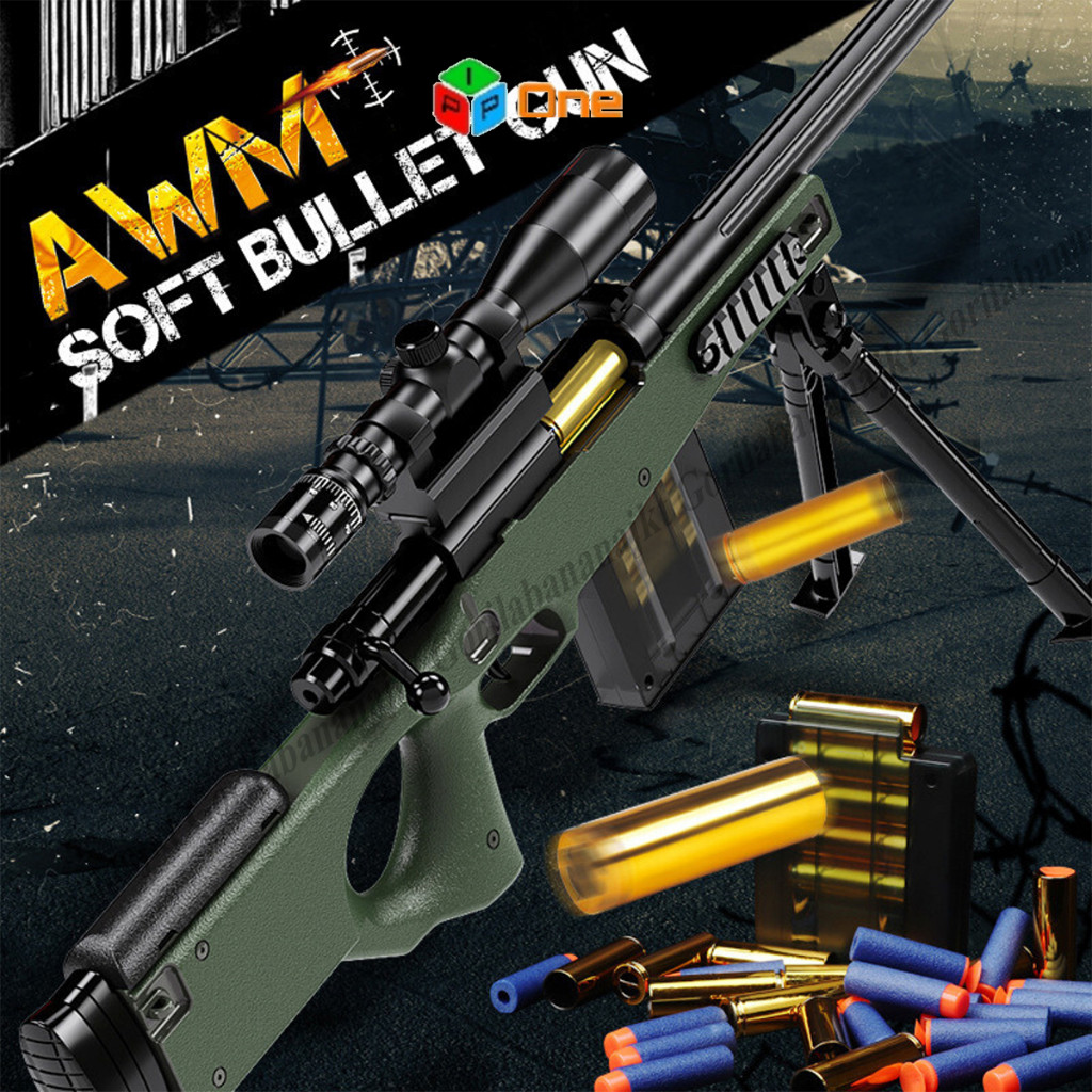 Jual BA52GS Mainan Anak AWM KAR98K Sniper Tembak Tembakan Peluru busa ...