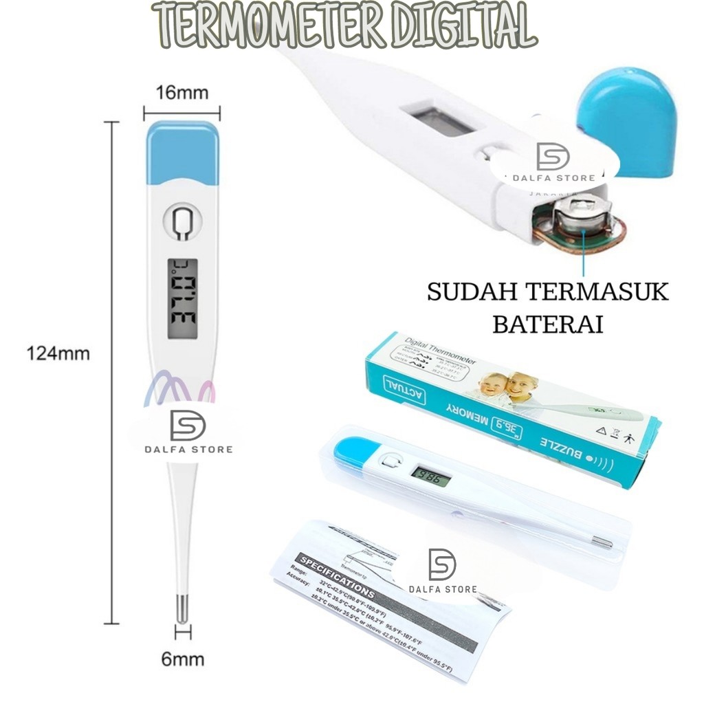 Jual Thermometer Digital Alat Ukur Suhu Tubuh Termometer Dewasa Anak ...