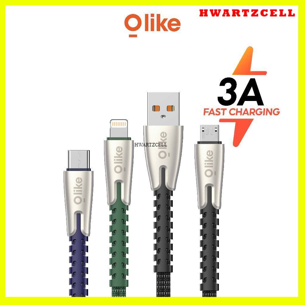 Jual [HWARTZ] OLIKE Kabel Data D402 Zinc Alloy with Flat Braided Cable ...