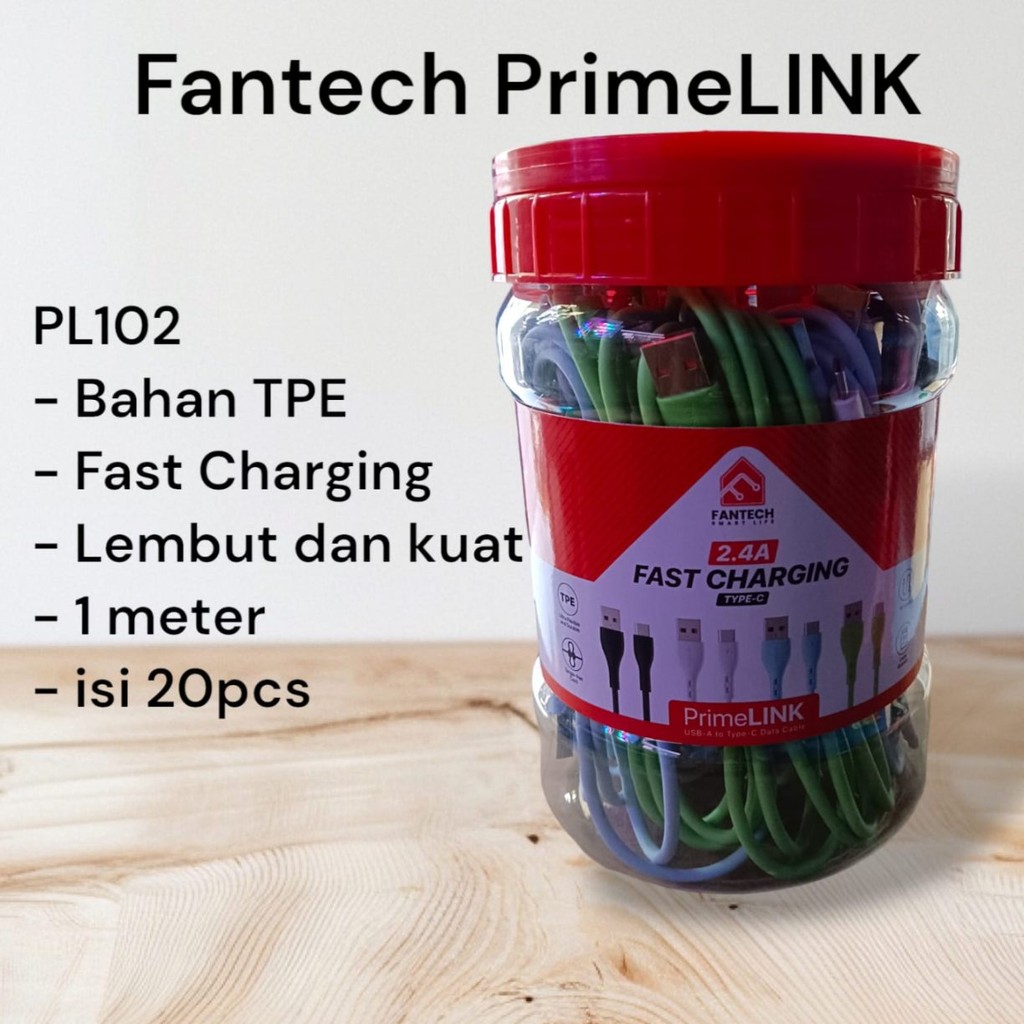 Jual Fantech PrimeLink PL102M Kabel Data Toples (20pcs) USB A to Micro ...