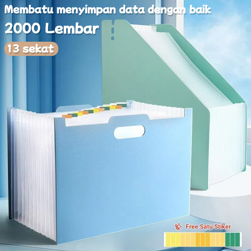 Jual Standing File A4 FREE STIKER Tas Dokumen File Keeper 13 Sekat ATK ...