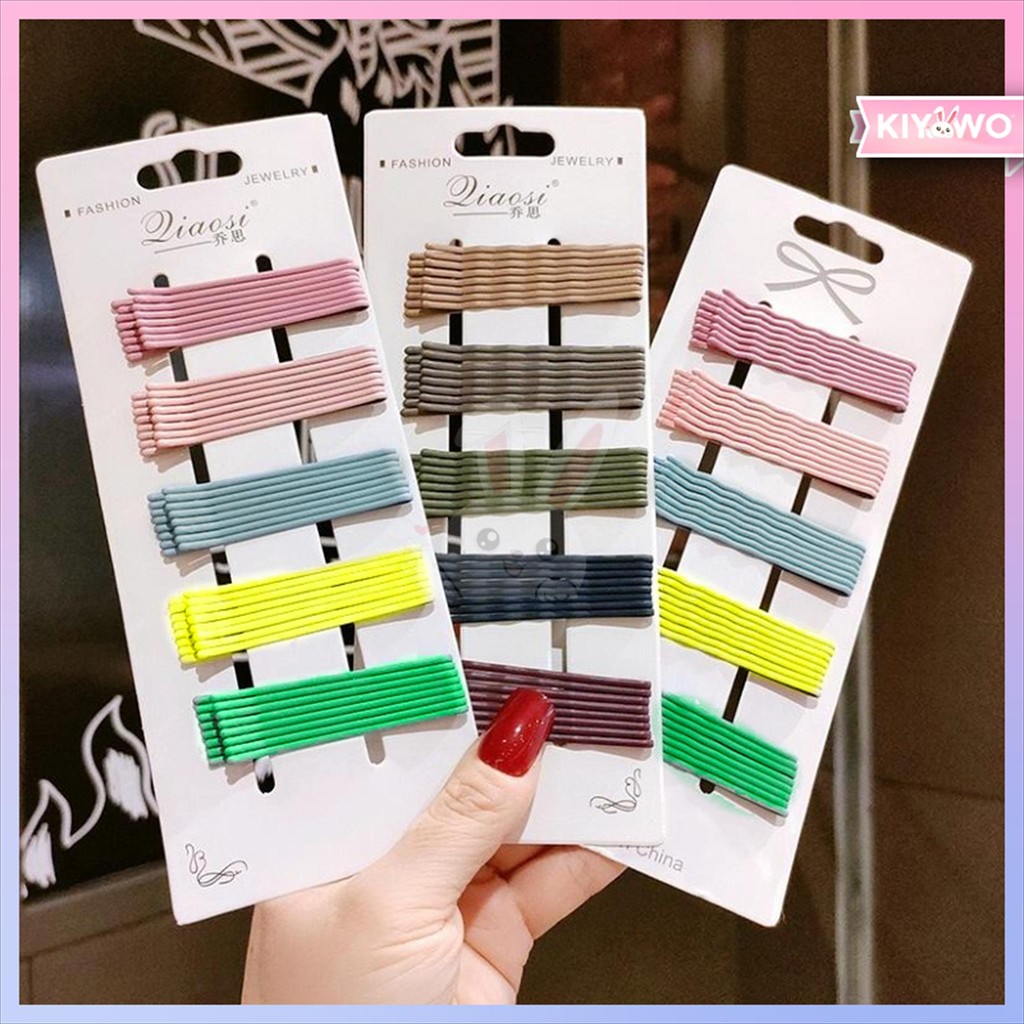 Jual KIYOWO Jepit Lidi Bobby Hair Pin Warna 40PCS 6CM Motif Lurus ...