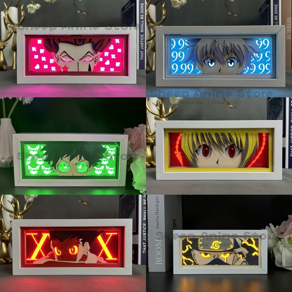 Jual Killua Zoldyck and Illumi Zoldyck 3D Anime LED Light Box Uchiha ...
