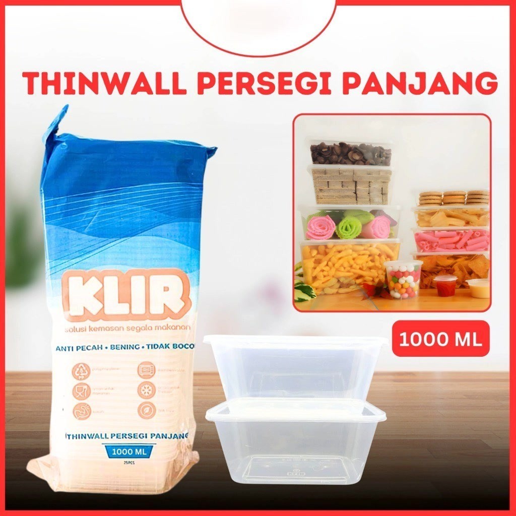 Jual THINWALL PERSEGI PANJANG FOOD CONTAINER TAKEAWAY BOX ANTI PANAS ...