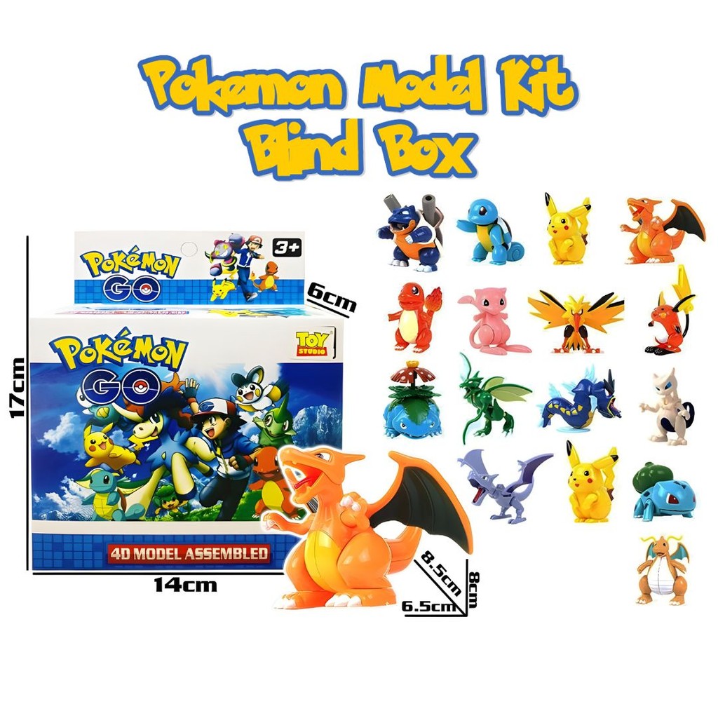 Jual Toy Studio Mainan Gacha Blind Box DIY Model Kit Figurine Pokemon ...