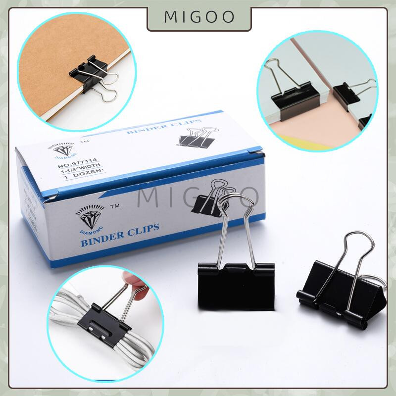Jual Binder Clip / Klip Penjepit Kertas / Black Klip Penjepit Kertas ...