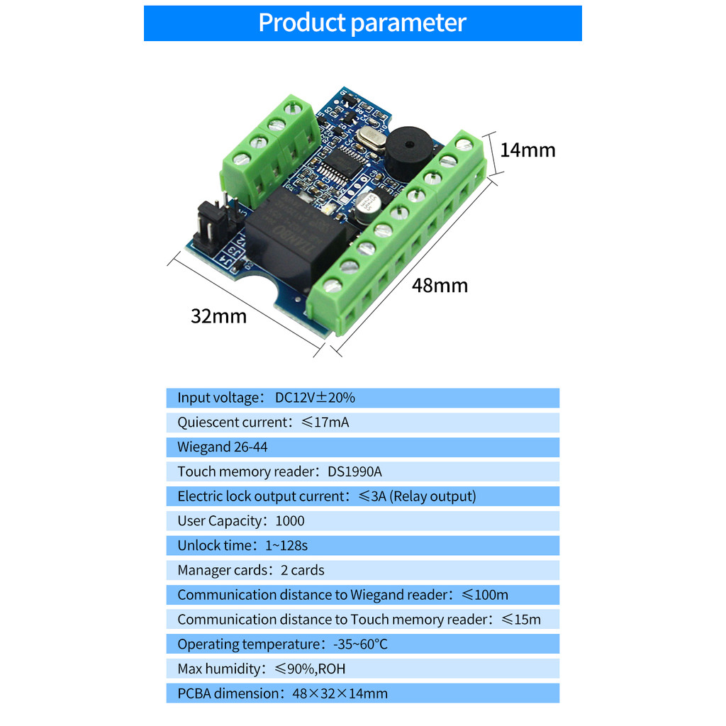 Jual 12V Access control Mini Relay Module Controller Board Kit TM ...