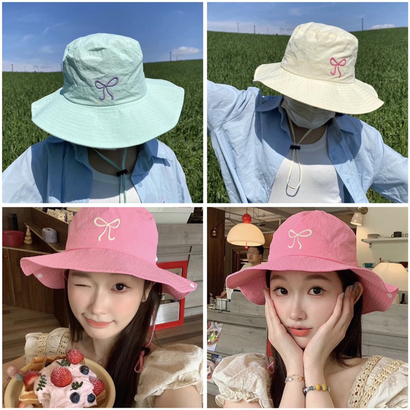 Jual Korean Candy Bucket Hat warna pastel topi gunung warna pastel topi ...