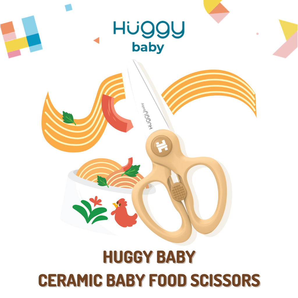 Jual Huggy Baby CC01 Ceramic Baby Food Scissors | Gunting Makanan Anak ...