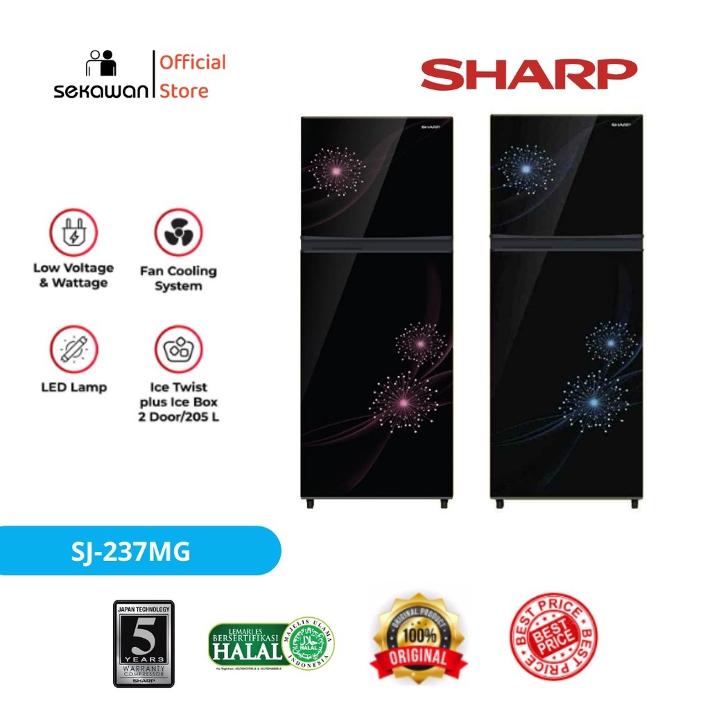 Jual Kulkas 2 pintu SHARP SJ-237MG | Shopee Indonesia