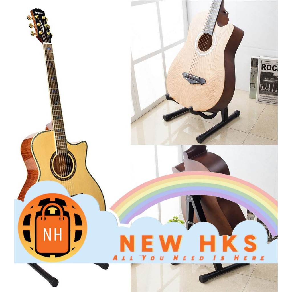 Jual Tripod Triangle Stand Gitar Foldable Guitar besi Aluminium tripot lipat bass electric ...