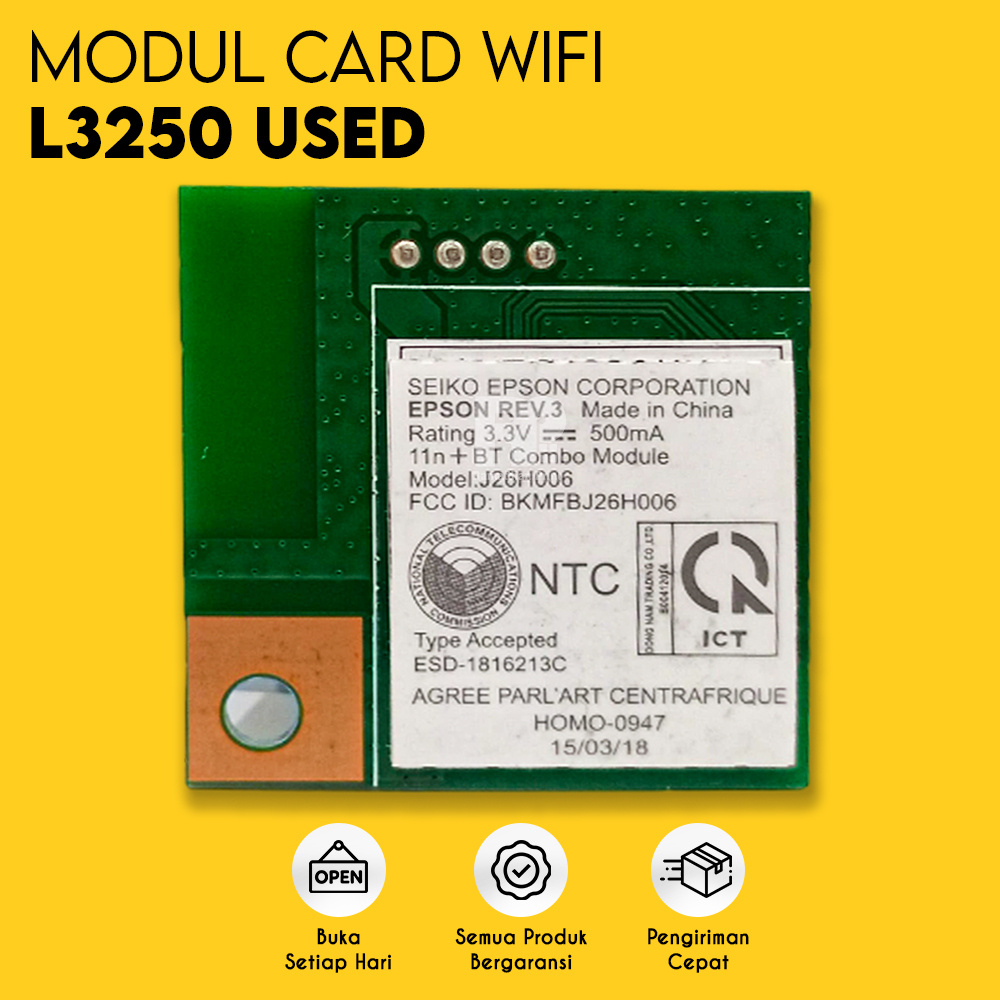 Jual PCB Modul Card Wireless Wifi Epson EcoTank L3250 Used Modul Card ...