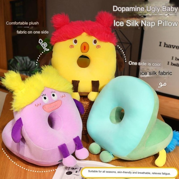 Jual [LOGU] Bantal tidur siang Ugly Doll, Cute nap pillow kartun Rambut ...
