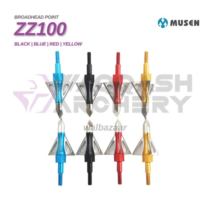 Jual MUSEN ZZ100 3 BLADES BROADHEAD Hunting Point anak Panah untuk ...
