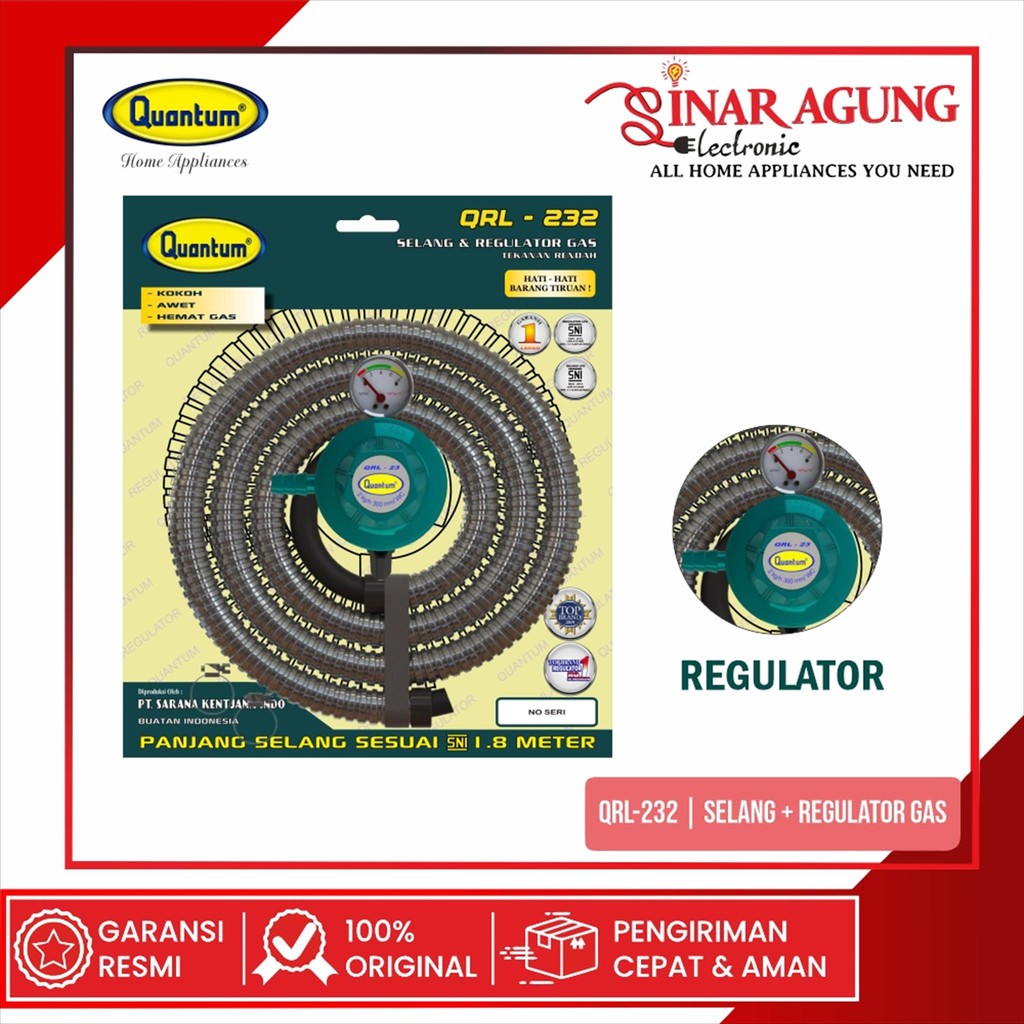 Jual QUANTUM QRL-232 / QRL-232 SELANG DAN REGULATOR GAS TEKANAN RENDAH ...