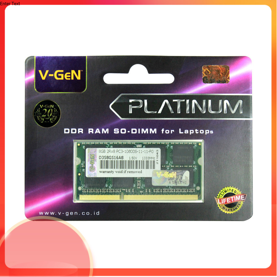 Jual RAM DDR3 SODimm V-GeN 8GB PC10600/1333Mhz | Shopee Indonesia