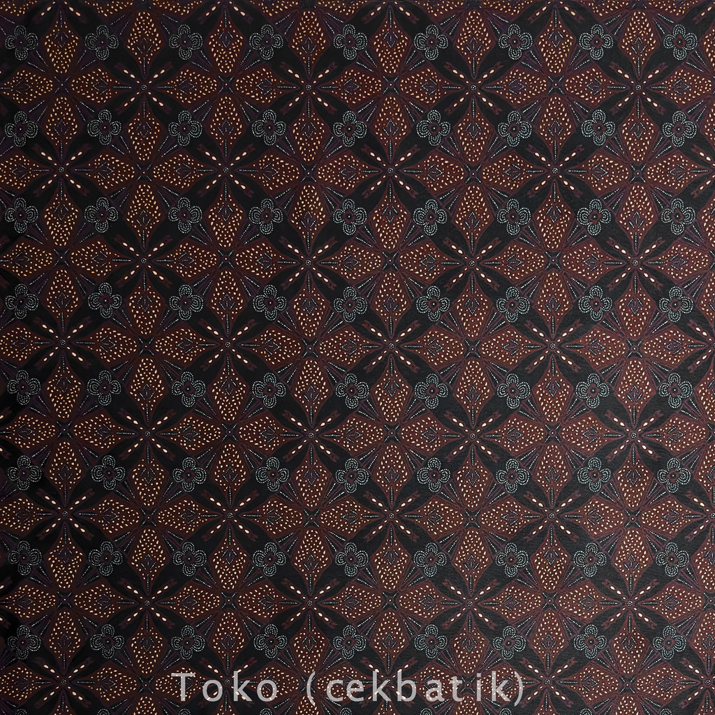 Jual kain batik - Motif Batik Kembangan (Sogan Klasik) | Shopee Indonesia