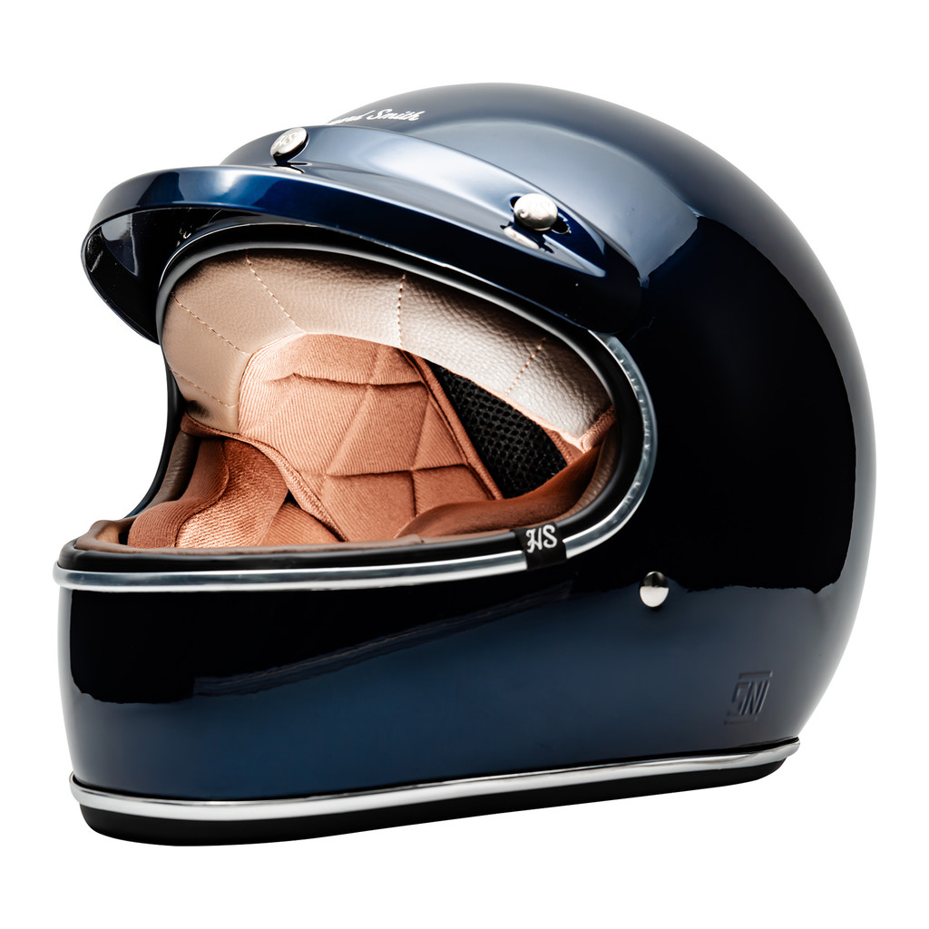 Jual Howard Smith Racer Retro Helm Full Face - Midnight Blue | Shopee ...