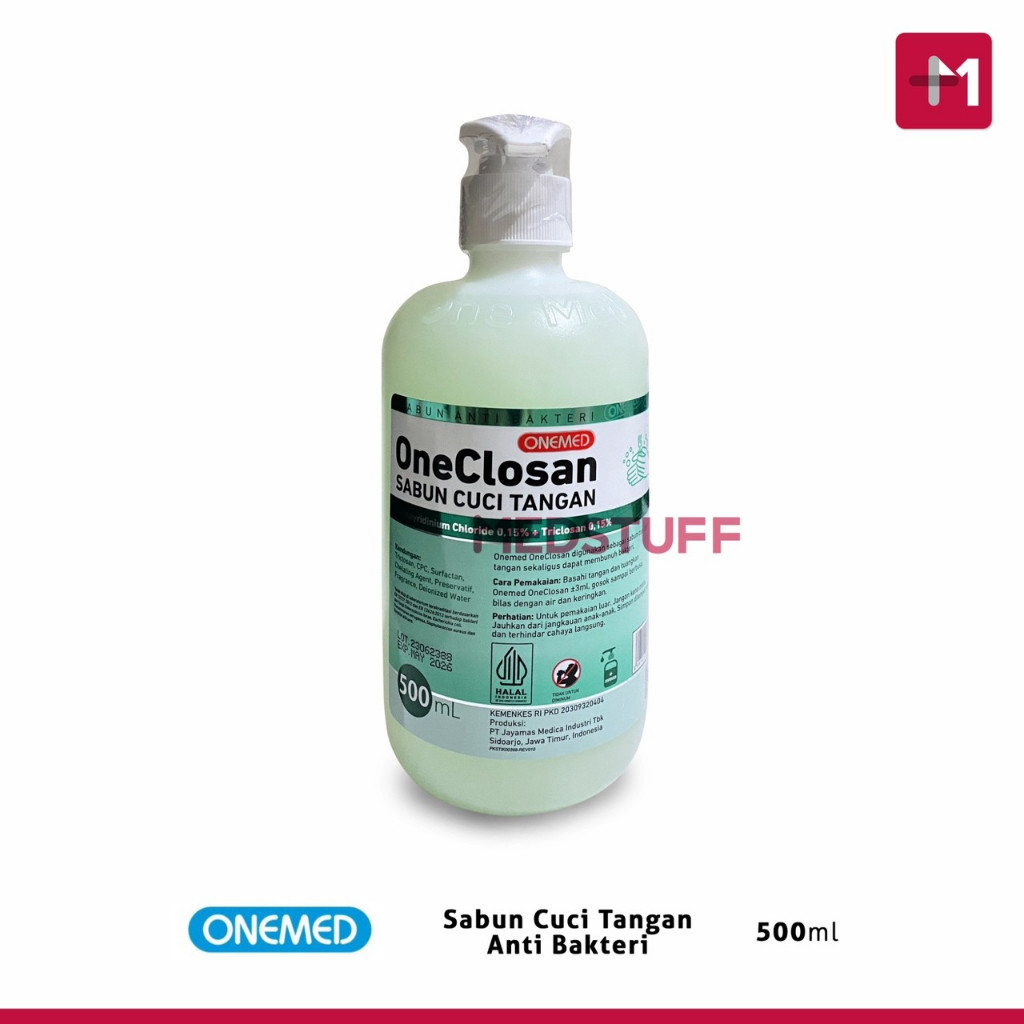 Jual Sabun Anti Bakteri 500ml + Dispenser One Closan Sabun Cuci Tangan ...