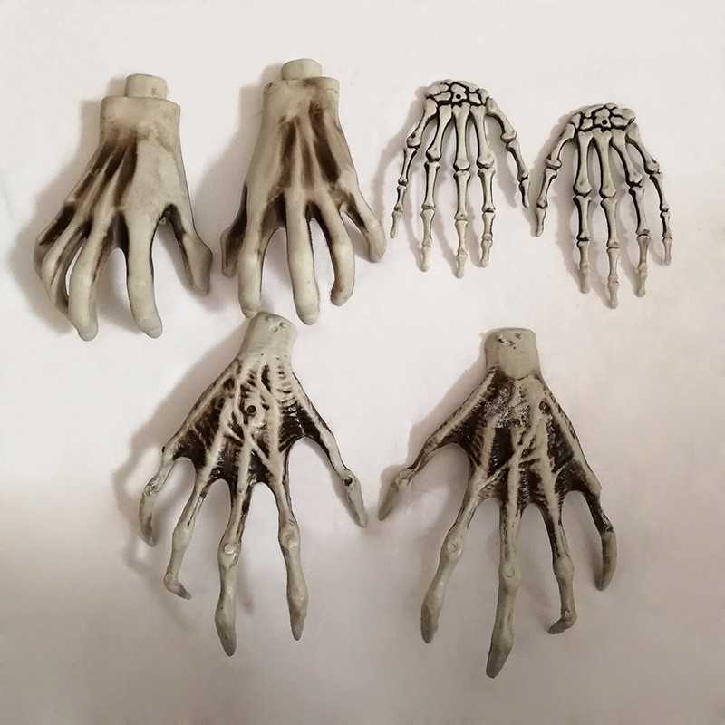 Jual Halloween Skeleton Hands Fake Scary Realistic Human Hand Bone ...