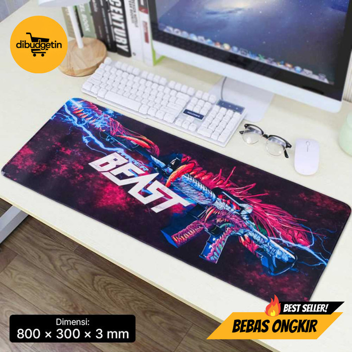 Jual Gaming Mouse Pad XL Extended Desk Mat 80x30cm motif CSGO CS2 Hyper Beast M4A1-S | Shopee ...