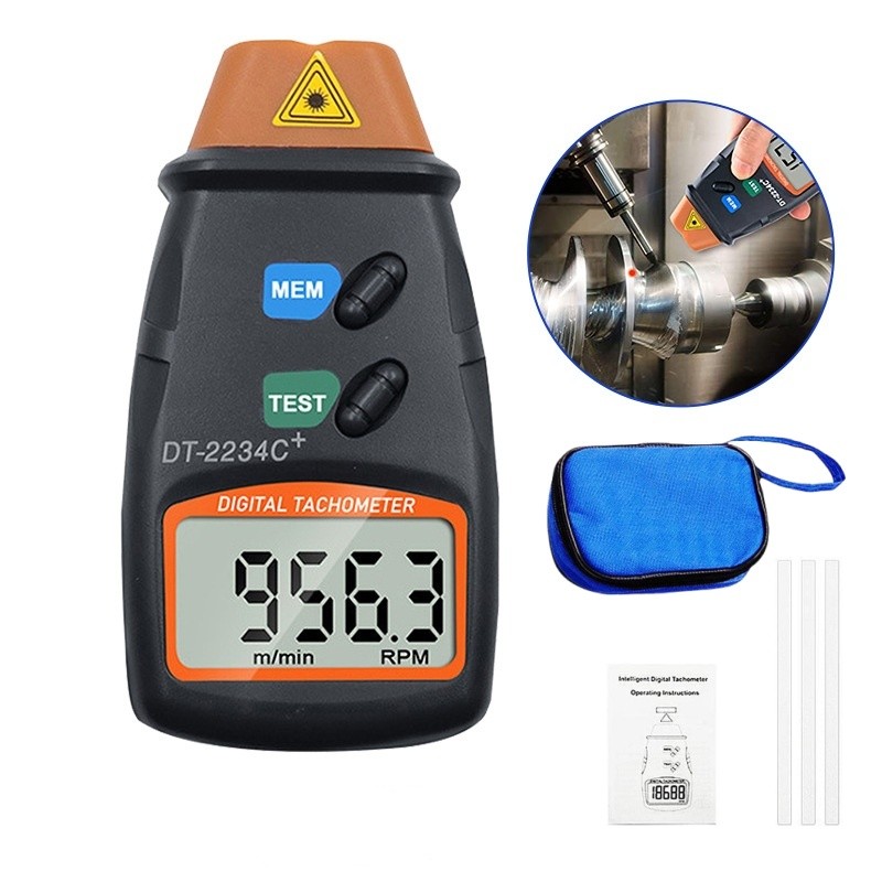 Jual Tachometer Digital Laser Infrared RPM Alat Ukur Kecepatan Putaran ...