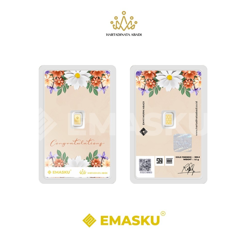 Jual EMASKU Hartadinata Moment Congratulations Pink 0.1 Gram | Shopee ...
