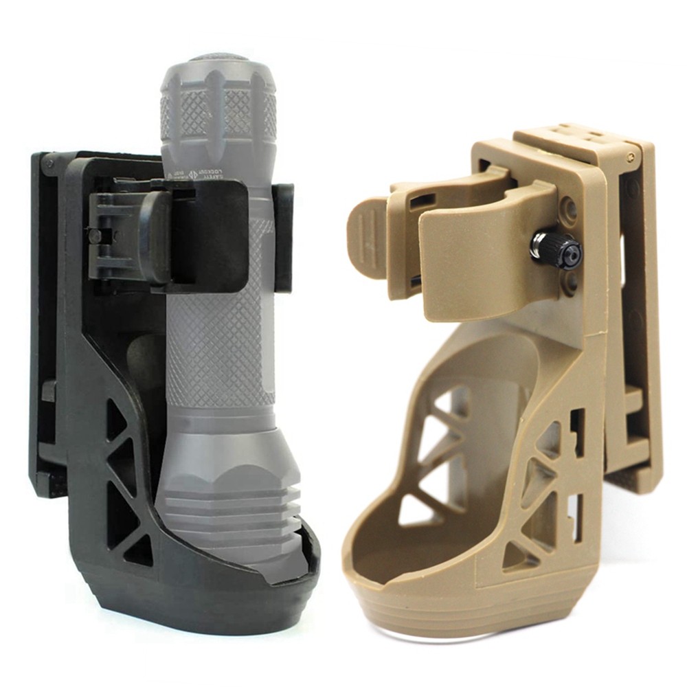 Jual Tactical 360° rotating Flashlight Holster with Lever Side Lock ...