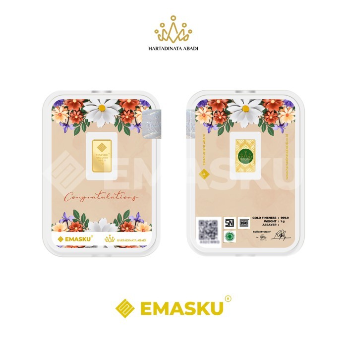 Jual EMASKU Hartadinata Moment Congratulations Pink 1 Gram | Shopee ...