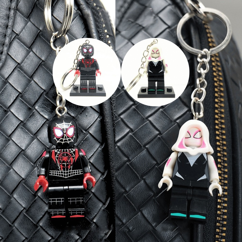 Jual 2 Pcs Couple Keychain Gantungan Kunci Minifigure Miles Morales ...