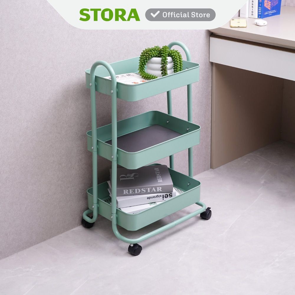Jual Stora Rak Troli Tingkat Tempat Penyimpanan Multifungsi Dengan Roda ...