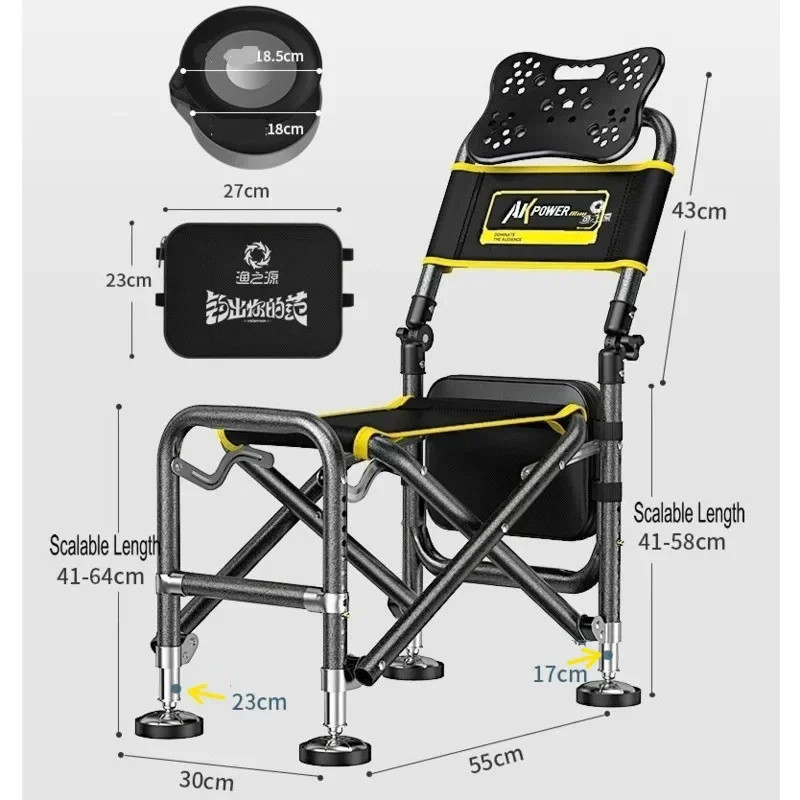 Jual Outdoor Fishing Chair Fishing Tackle Seating Fishing Stool Multi ...
