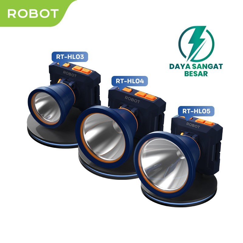 Jual ROBOT RT-HL03 Rechargeable High Brightness Head Light | Shopee ...