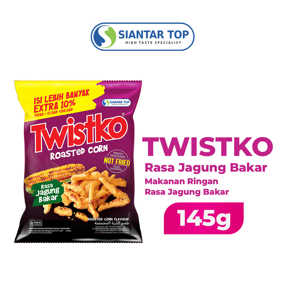Jual Twistko Kerupuk Roaster Corn 145gr / Krupuk Jagung Bakar 145 gram ...