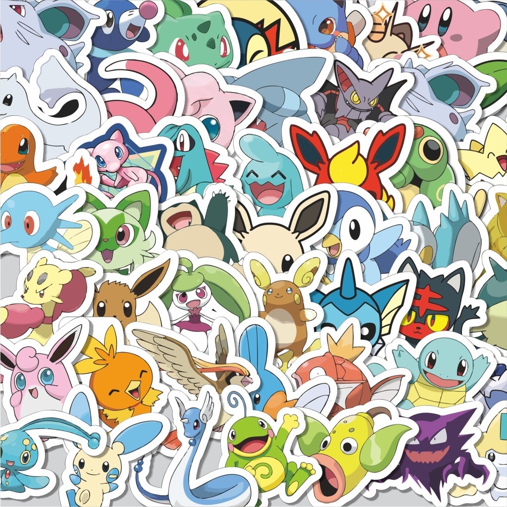 Jual Stiker Cutting Pack Stiker Anime Pokemon V4 Isi 100Pcs Series ...