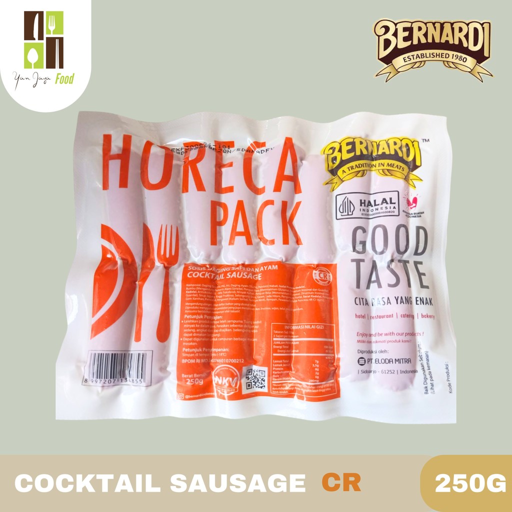 Jual Bernardi BHP Cocktail Sausage (CR) 250g / Sosis Sapi dan Ayam ...