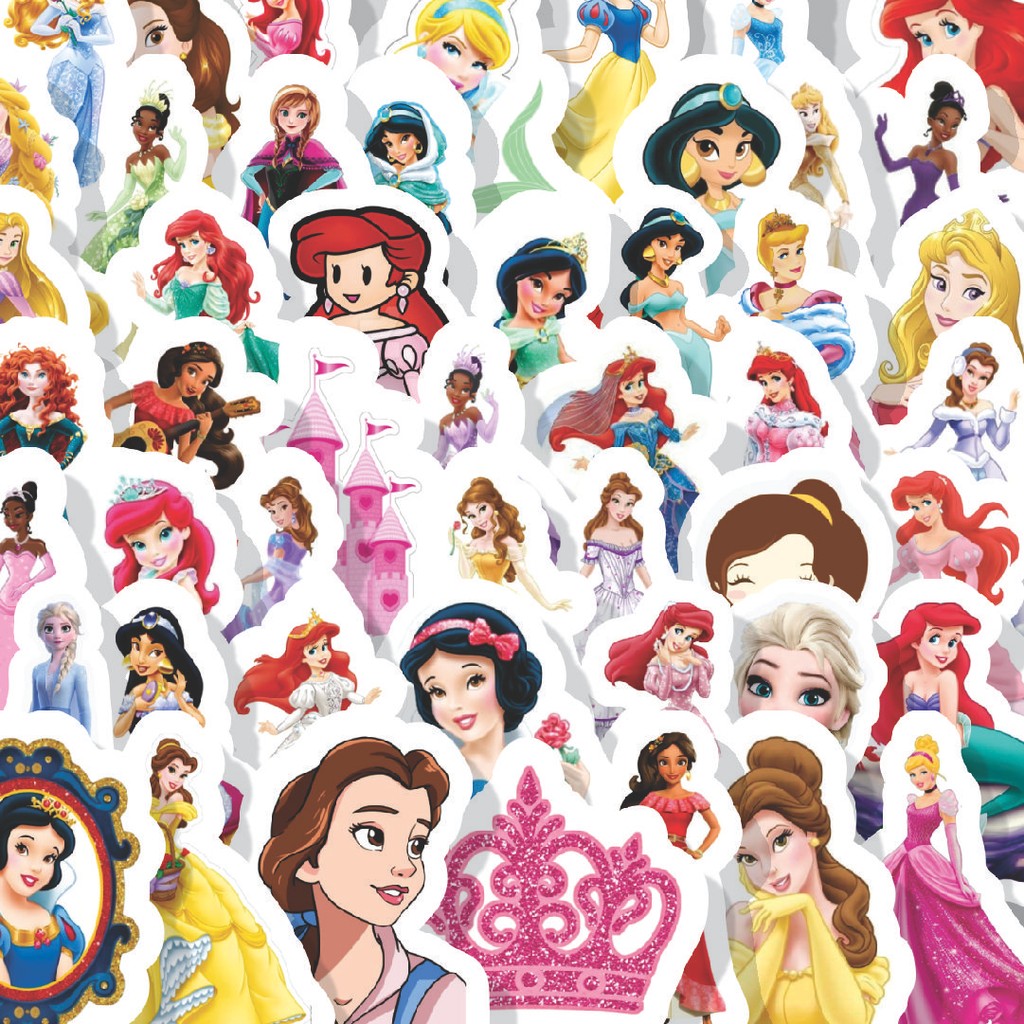 Jual Stiker Cutting Pack Stiker Princess Disney Isi 100Pcs Series ...