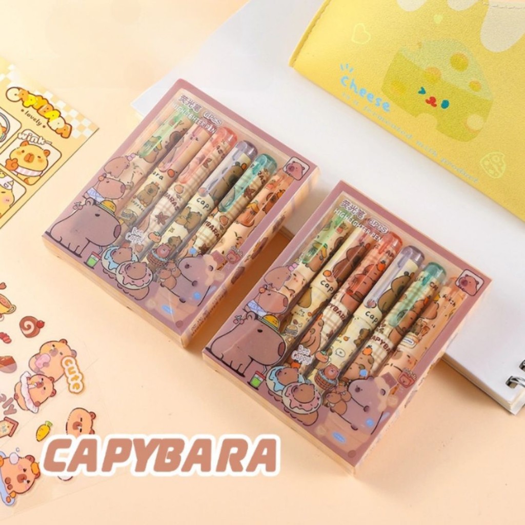 Jual TERFAVORIT! STABILO ISI 6 WARNA MOTIF CAPYBARA LUCU IMUT ...