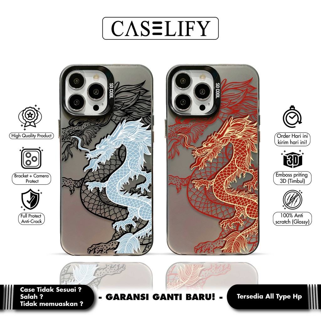 Jual CASELIFY case iphone x xr xs max 7 8 11 12 13 14 15 16 pro max plus casing imd dragon blue ...