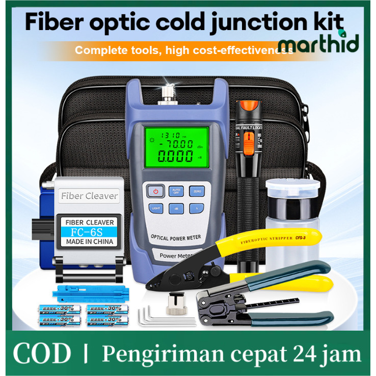 Jual marthid optical power meter fiber optik Fiber Optic Tool Kit FC-6S ...