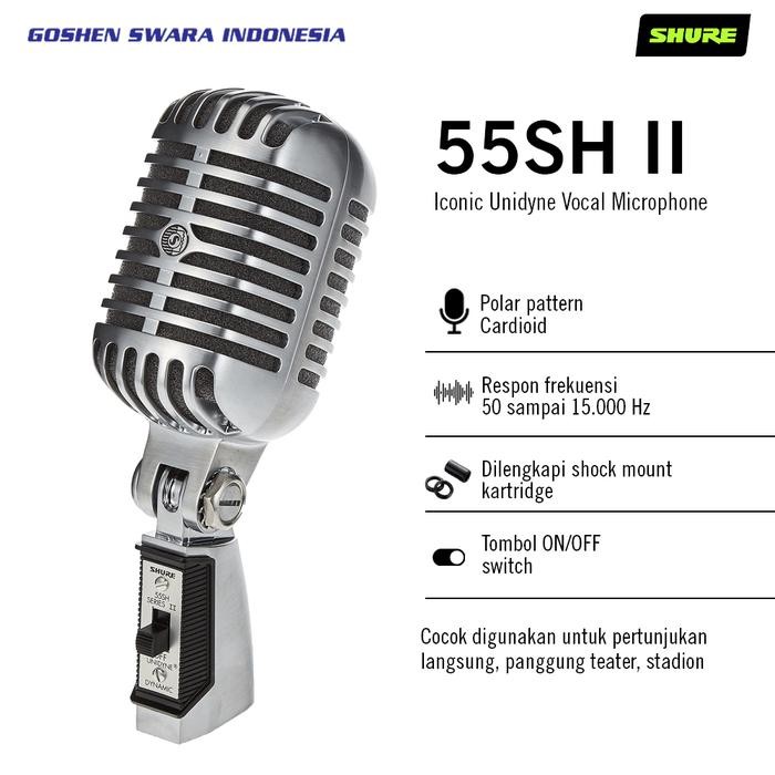 Jual SHURE 55SH-SERIES II The Legendary Microphone | Shopee Indonesia