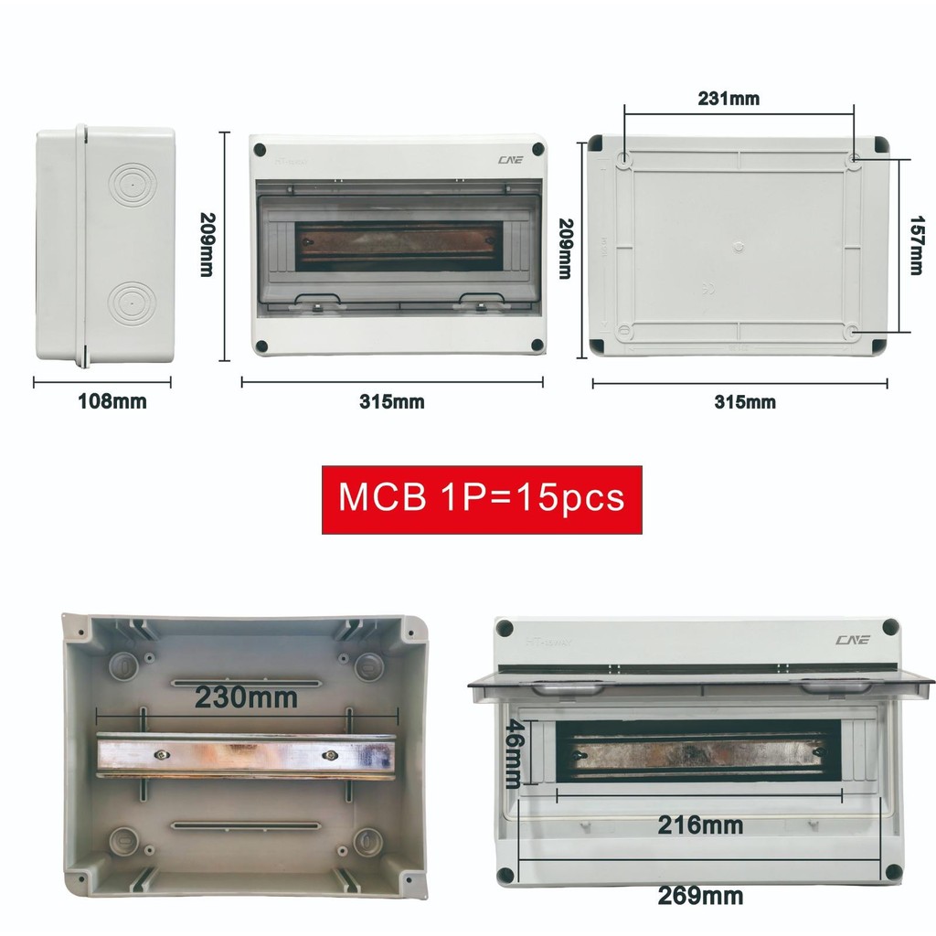 Jual DISTRIBUTION MCB BOX TYPE HT-15W WATERPROOF IP65 | Shopee Indonesia