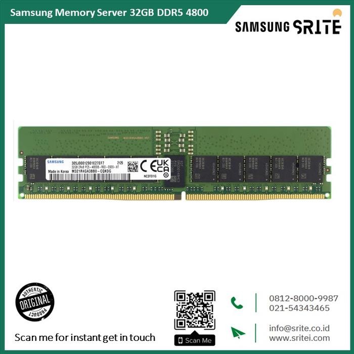 Jual PROMO Samsung Memory Server 32GB DDR5 2RX8 4800 RDIMM ECC REG PC5 ...