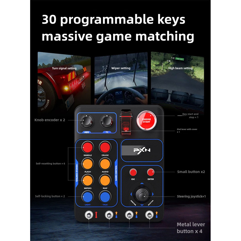 Jual PXN CB1 Simulation Racing Central Control Box Multifunctional Key ...
