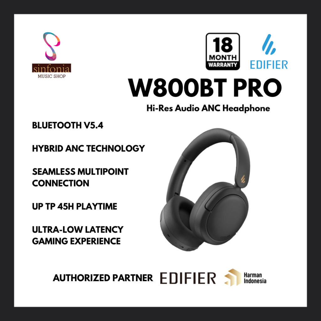 Jual EDIFIER W800BT PRO Hi-Res Audio ANC Headphone | Shopee Indonesia
